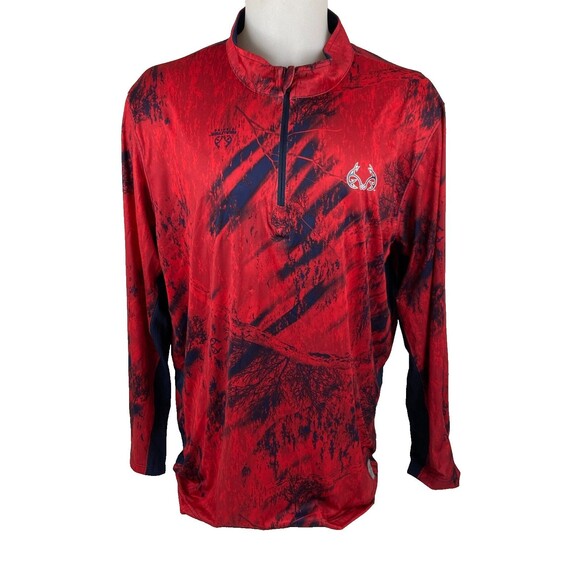 Realtree | Shirts | Realtree Men Xxl Fishing Shirt Red Camo Long Sleeve ...